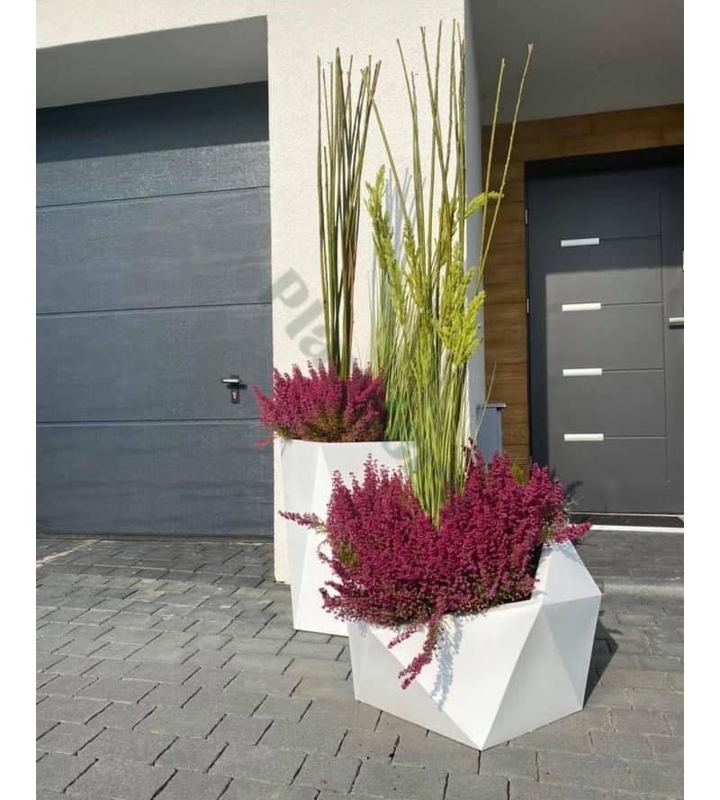 Donica geometryczna Vesari CZARNA | 60x69 cm Planters