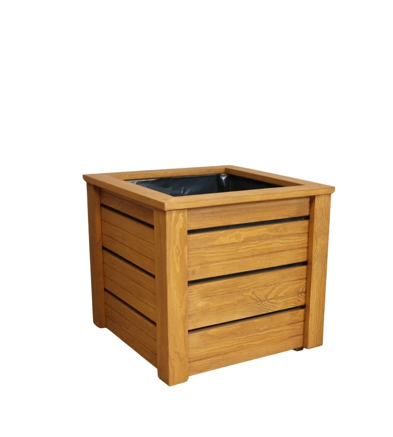 Donica drewniana kwadratowa Zorana dąb|52x52 cm Planters